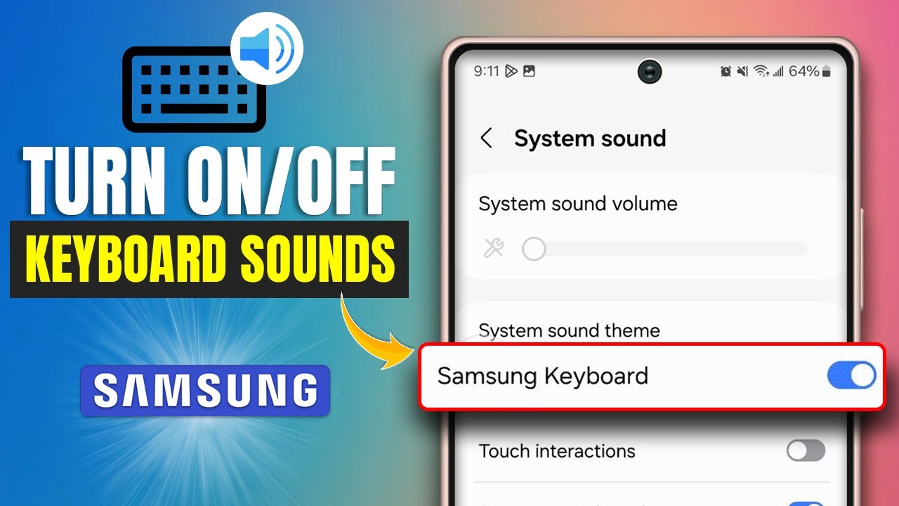 How to Turn On/off the Keyboard Sound on Samsung Galaxy | Enable ...