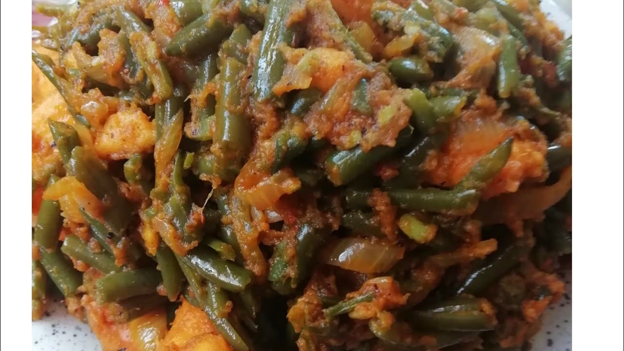 Quick and Easy Green beans with yam recipe /African method. - YouTube