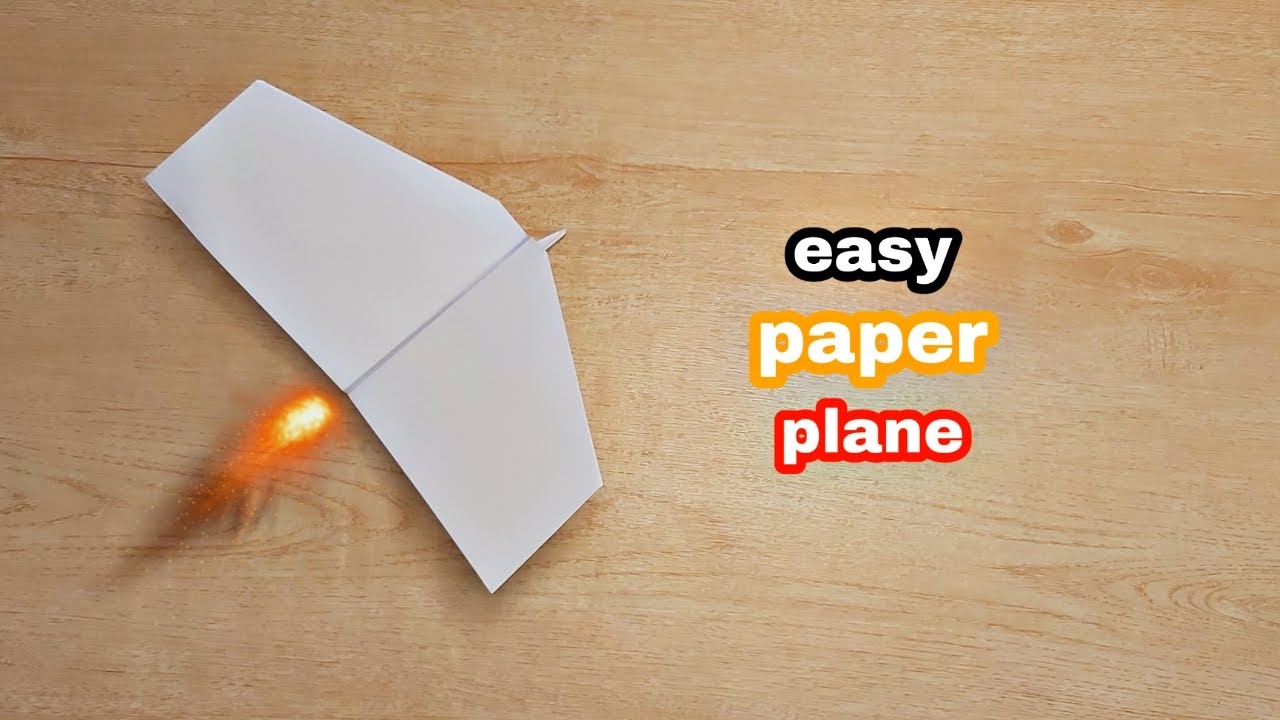 How to make a paper airplane with big wings - YouTube