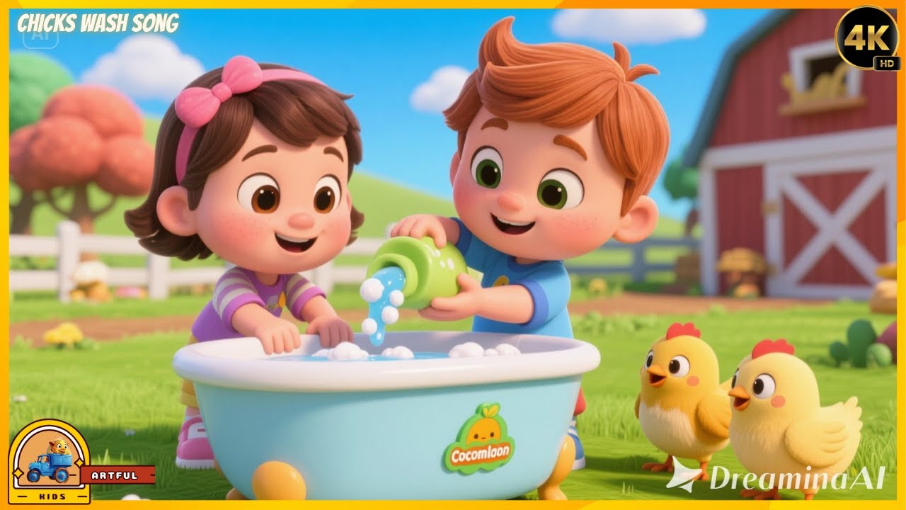 Chicks Wash Song for Kids 🐥🧼 | Fun Cleaning Time with Little Chicks ...