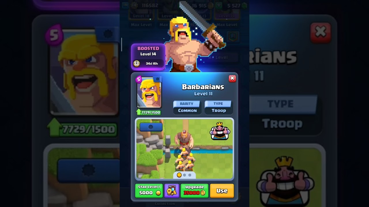 Pixelated Barbarian| Clash Royale 8bit theme August 2022| Clash Royale ...