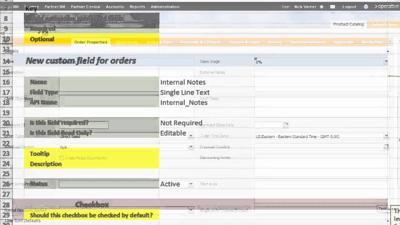 Operative.One Quick Start Guide - Custom Sales Order Fields - YouTube