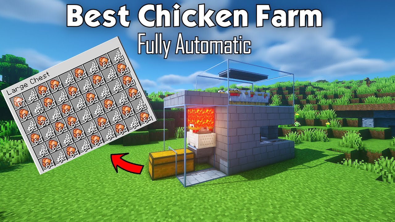 Best AUTOMATIC Chicken Farm in Minecraft Builds! - YouTube