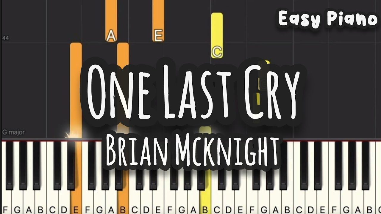 Brian Mcknight - One Last Cry (Easy Piano, Piano Tutorial) Sheet - YouTube