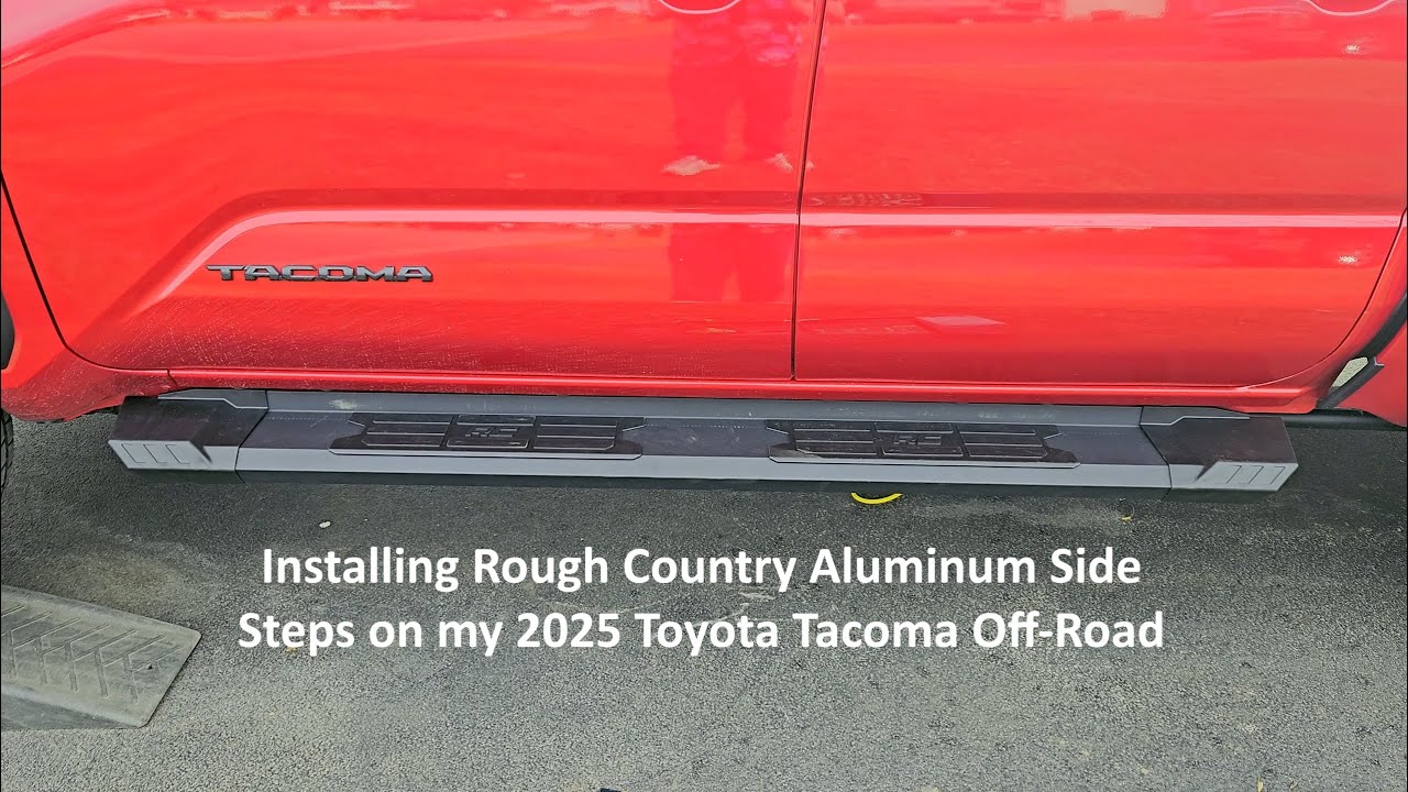 How to Assemble and Install Rough Country Side Steps On A 2024+ Toyota ...