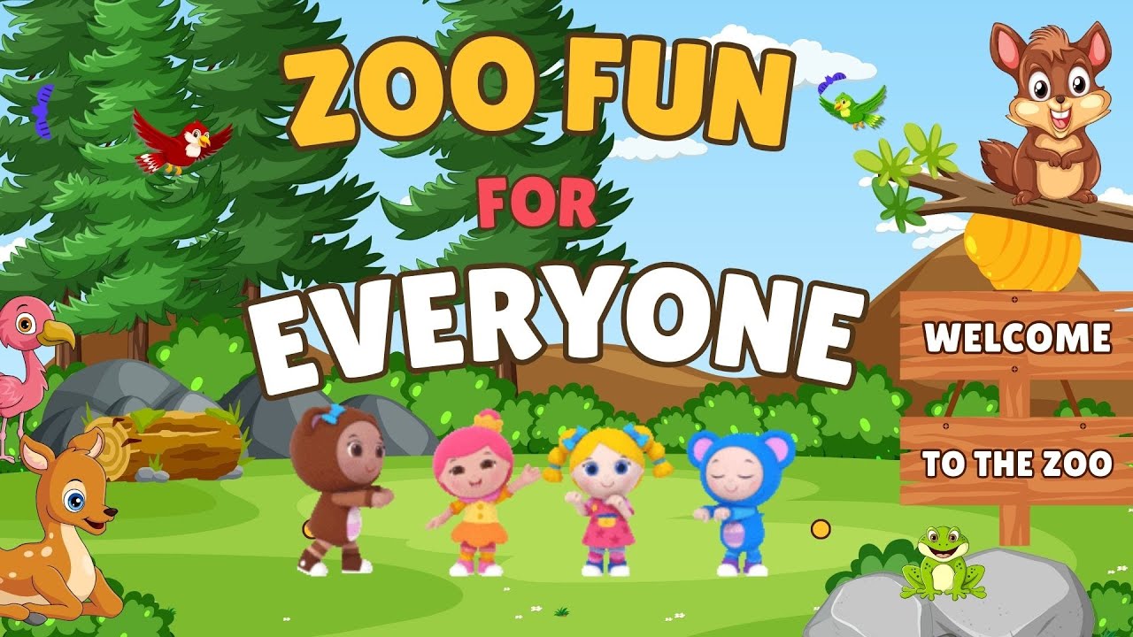 Zoo Fun for Everyone | Animal Sounds & Names | Fun Learning Video for ...