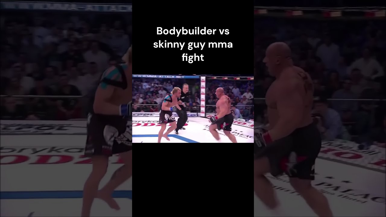 Bodybuilder vs skinny guy mma fight #shorts - YouTube