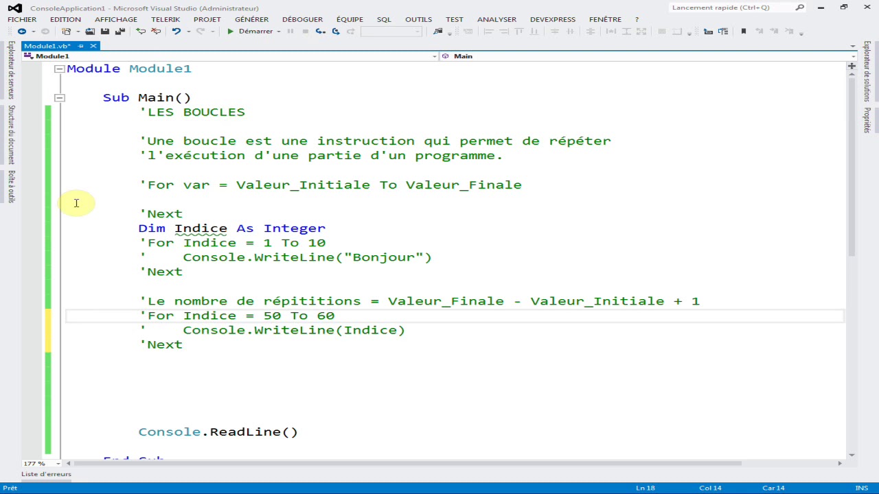 TGI1 Algorithme 1 Les boucles For - YouTube