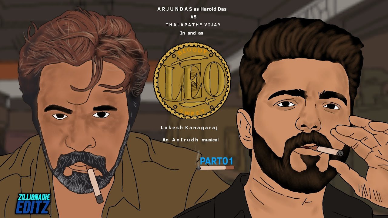 LEO💥🥵 2D animated part01 Entry | Harold Das | Thalapathy Vijay vs Arjun ...