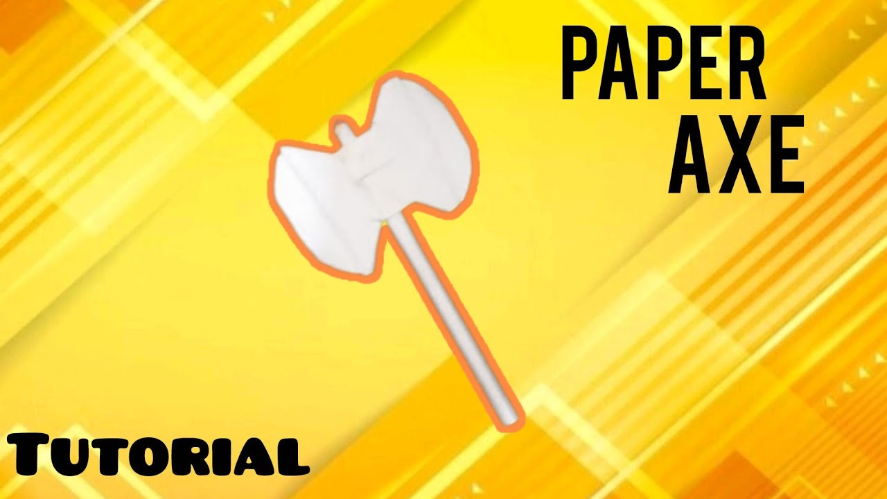 Creating an paper axe | (ANEESH) | tutorial - YouTube