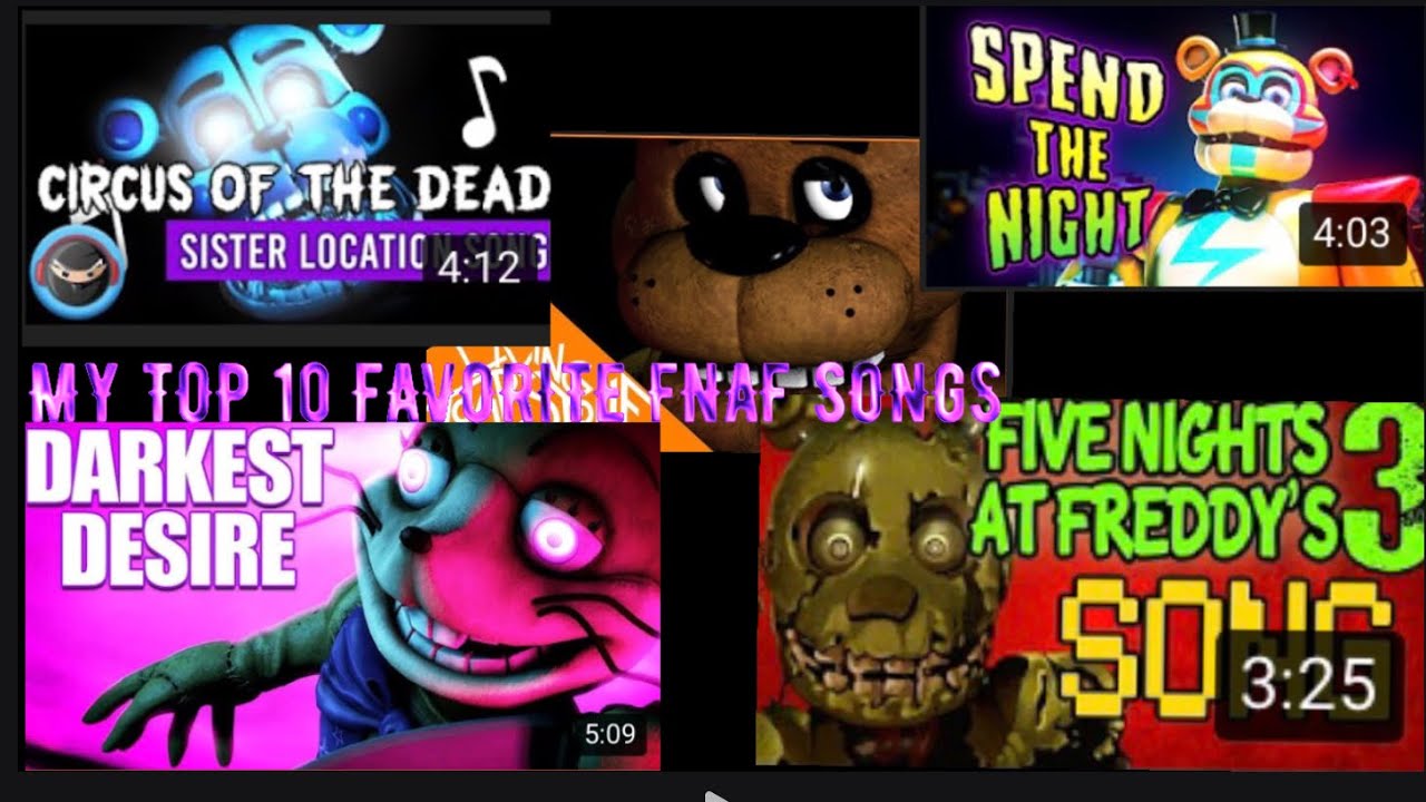 My top 10 favorite FNaF songs - YouTube
