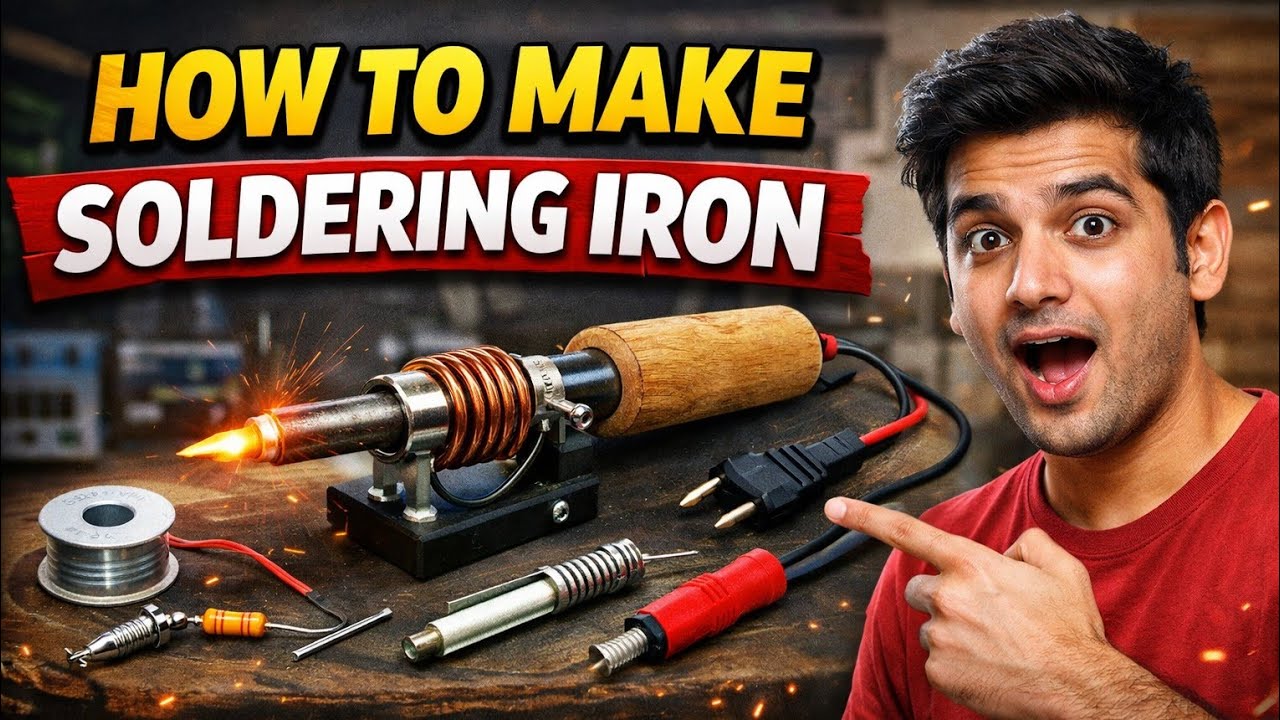 How to Make Soldering Iron | Homemade Soldering Iron - YouTube