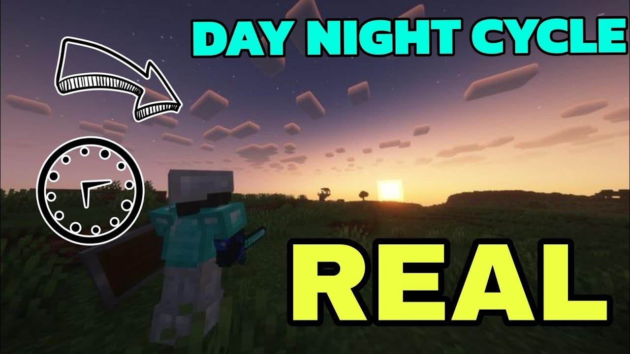 Real Time Day Night Cycle MOST EPIC Mod for Minecraft PE 1.21 🔥 - YouTube