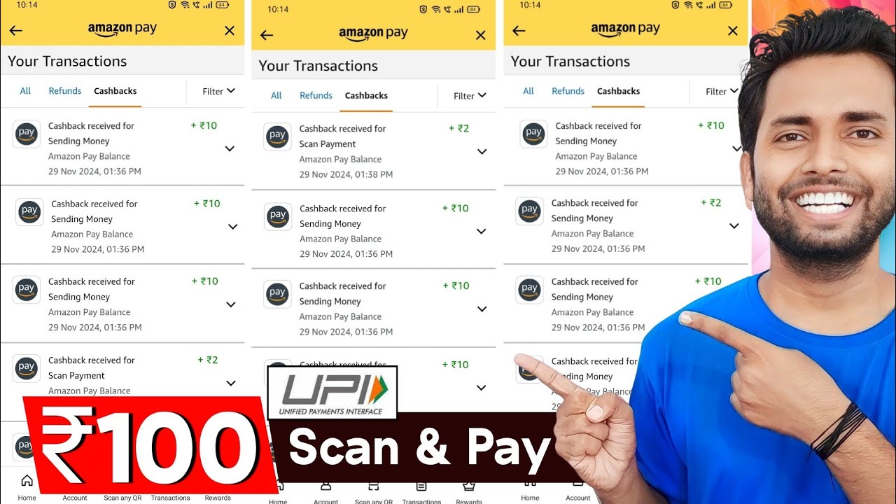 FREE ₹100 UPI Scan & Pay Amazon Pay Cashback Earning Offer 2024 ...