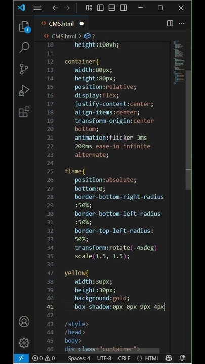 Flame Animation | HTML&CSS - YouTube