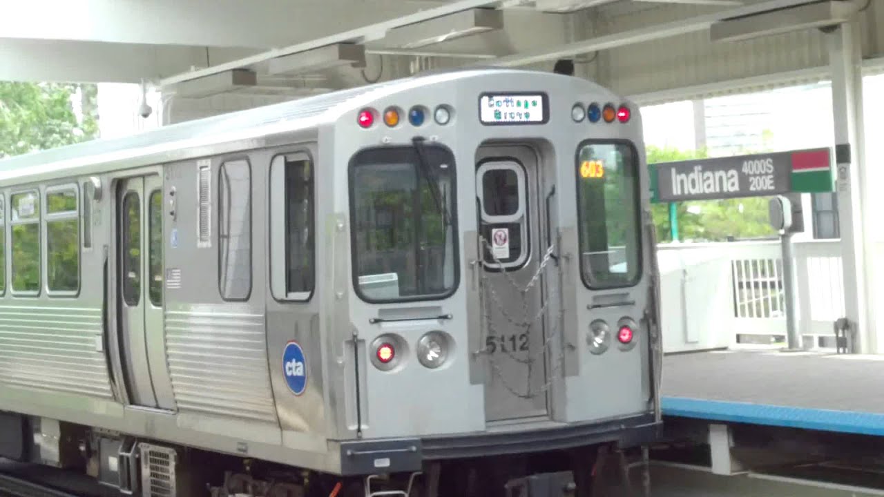 CTA Transit: 2009-12 Bombardier 5000 Series "L" Green Line at Indiana ...