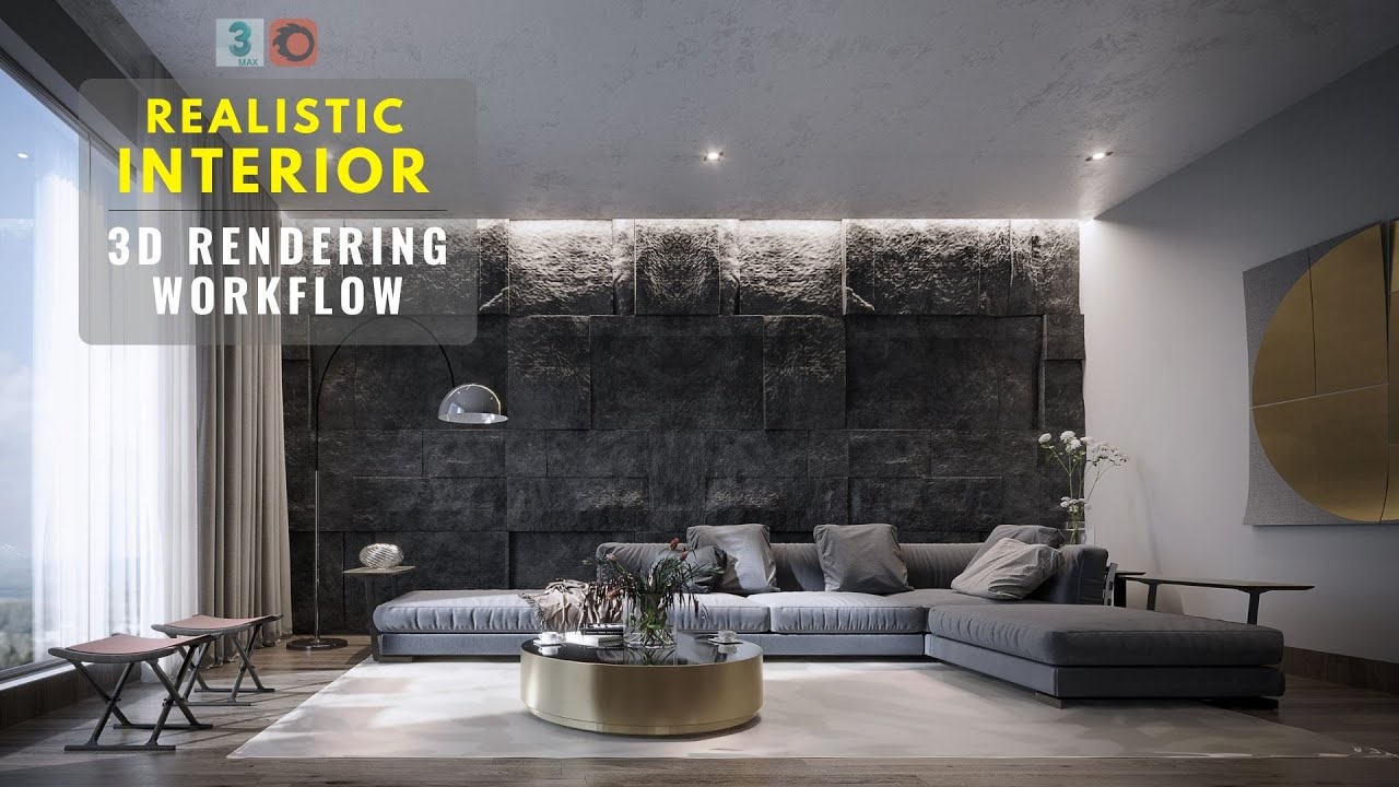 Realistic Interior 3d Rendering Workflow Timelapse with 3ds max, Corona ...