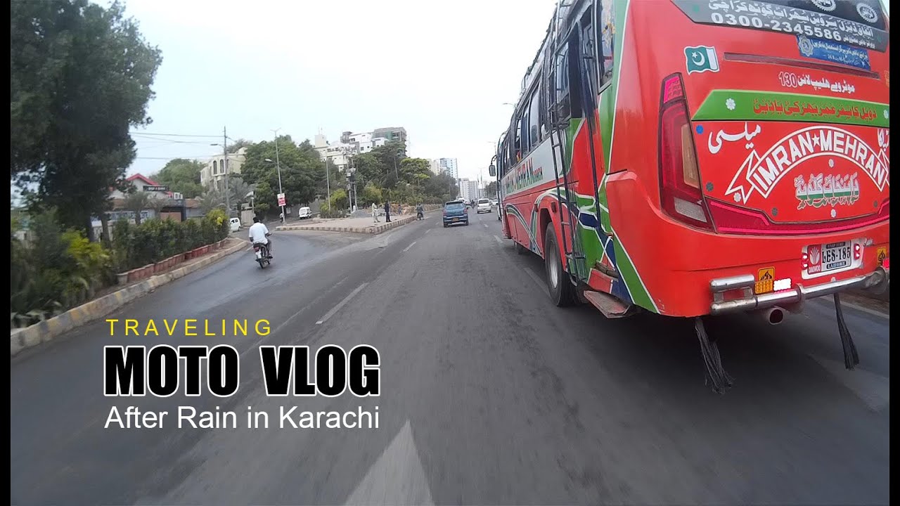 MOTO VLOG After Rain Baloch Colony Bridge to Bahadurabad Tariq ...