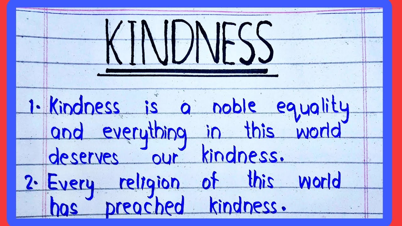 Write 5 Sentences On Kindness In English||Essay About Kindness #essay # ...