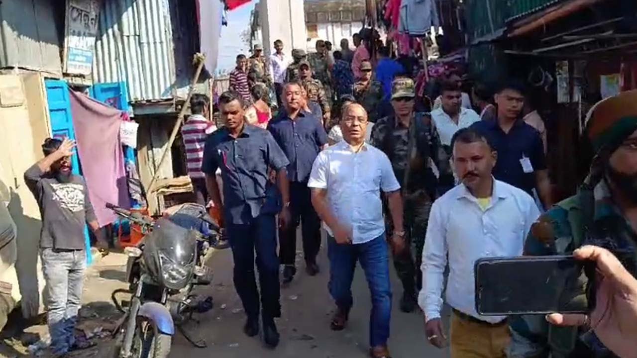 LOP Animesh Debbarma & MLA Swapna Debbarma visited the burnt shops at ...