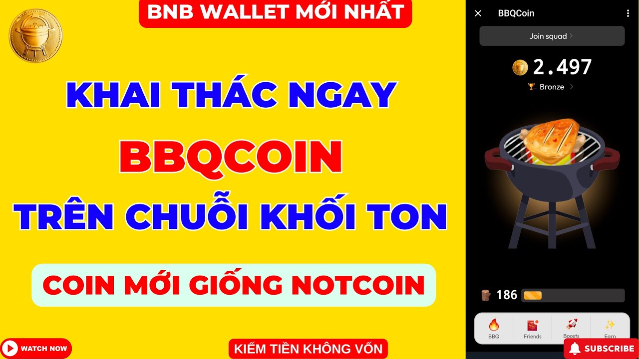 BBQCoin - Coin Mới Trên Telegram Trên Chuỗi Khối TON - Khai Thác Ngay - YouTube