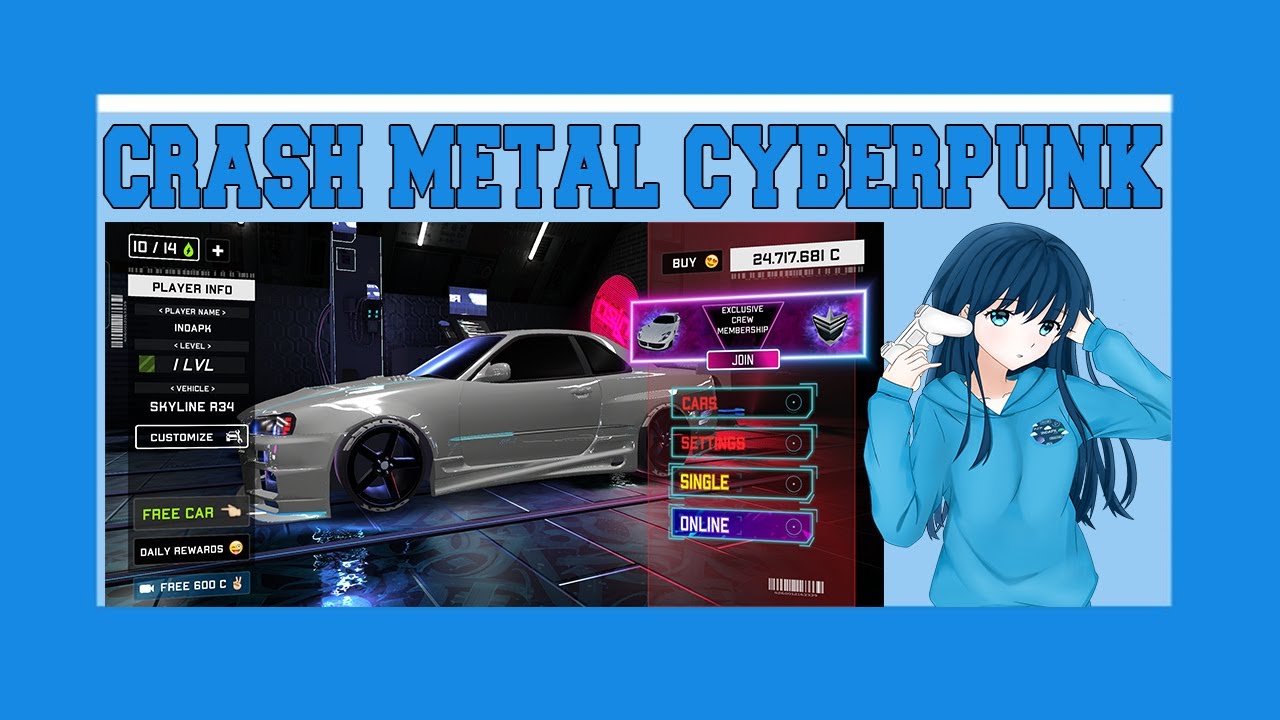 Crash Metal Cyberpunk Graphic Ultra HD MOD - YouTube