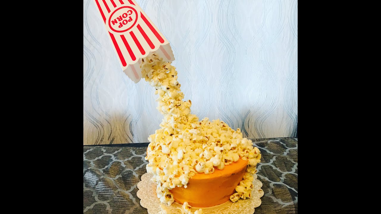 Popcorn Anti Gravity Cake | If The Oven Mitt Fits - YouTube