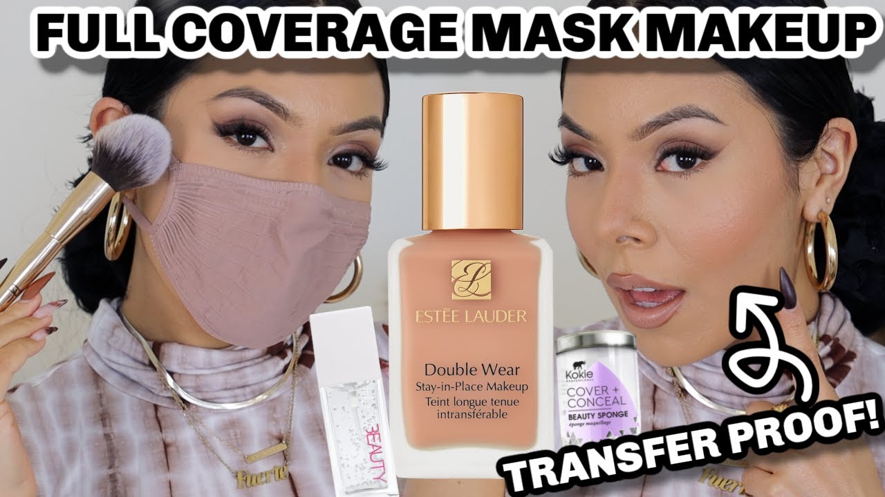 FLAWLESS MASK MAKEUP ROUTINE🔥|| FULL COVERAGE + TRANSFER PROOF GLAM ...