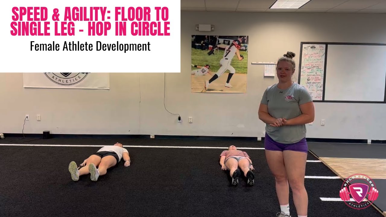Speed & Agility: FLOOR TO SINGLE LEG - hop in circle - YouTube