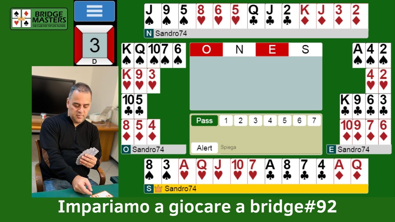 Impara il gioco del Bridge: Tutorial virtuale completo con un maestro di Bridge! Lezione #92 # ...