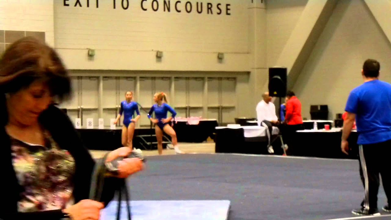 Annika Anderson 2013 Gymnastics floor pass Double back tuck, Dec. 11 ...