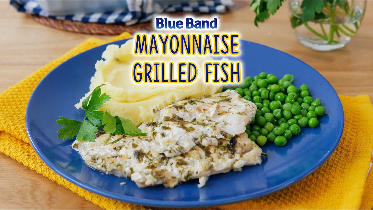 Mayonnaise Grilled Fish with Creamy Mashed Potatoes - YouTube