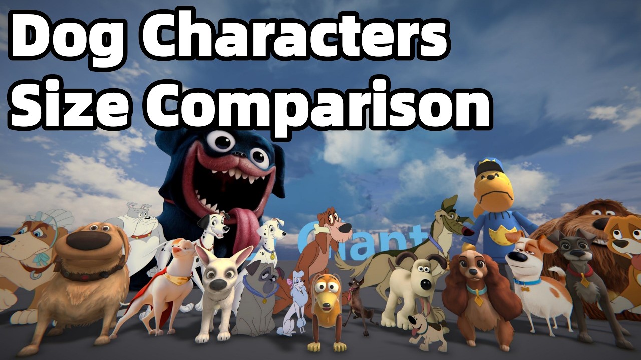 Dog Characters Size Comparison | Smallest to Biggest Cartoon & Movie ...