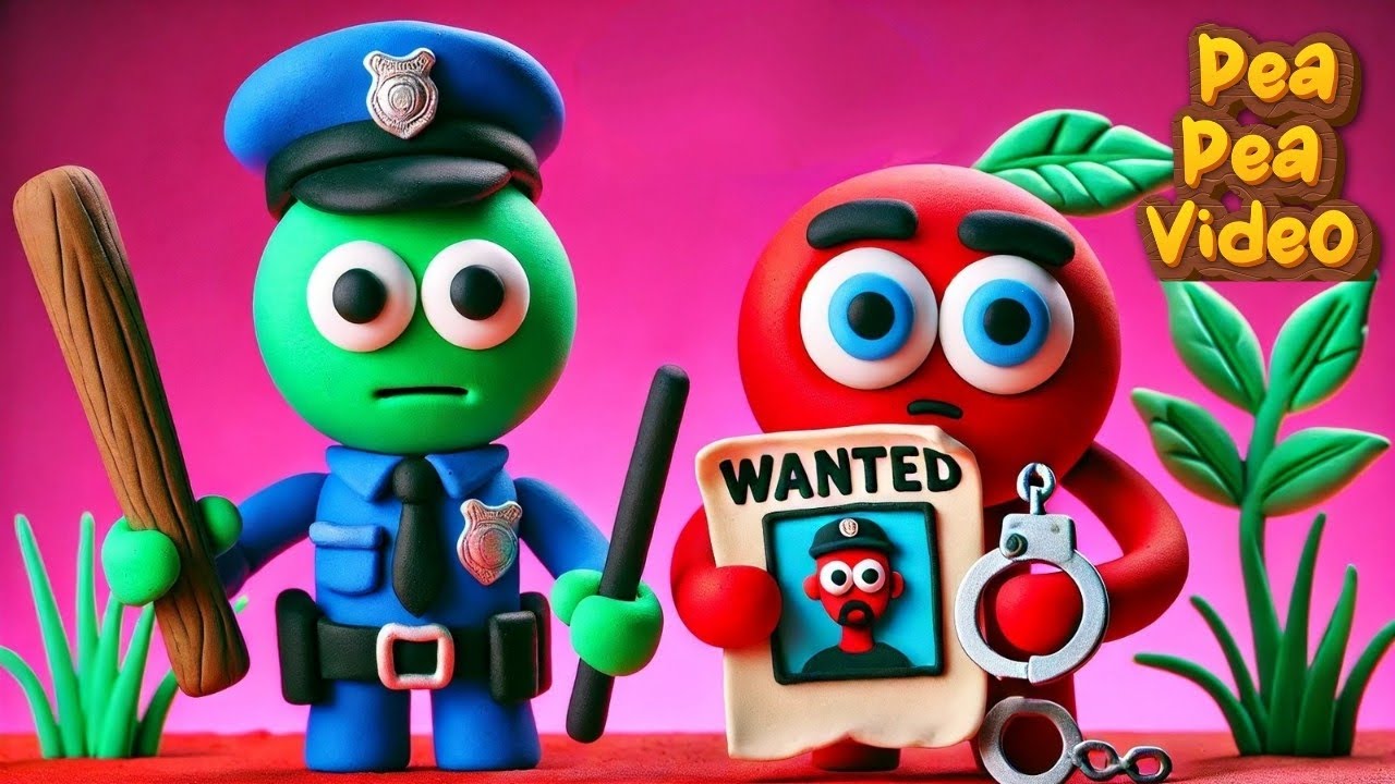 Pea Pea Arrested Red Wanted Pea Pea | Pea Pea Cartoon Video | Pea Pea ...