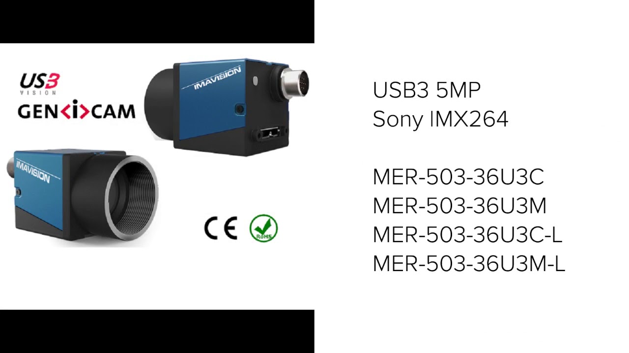 Vision Camera GigE USB3 with Sony IMX264 sensor for industrial ...