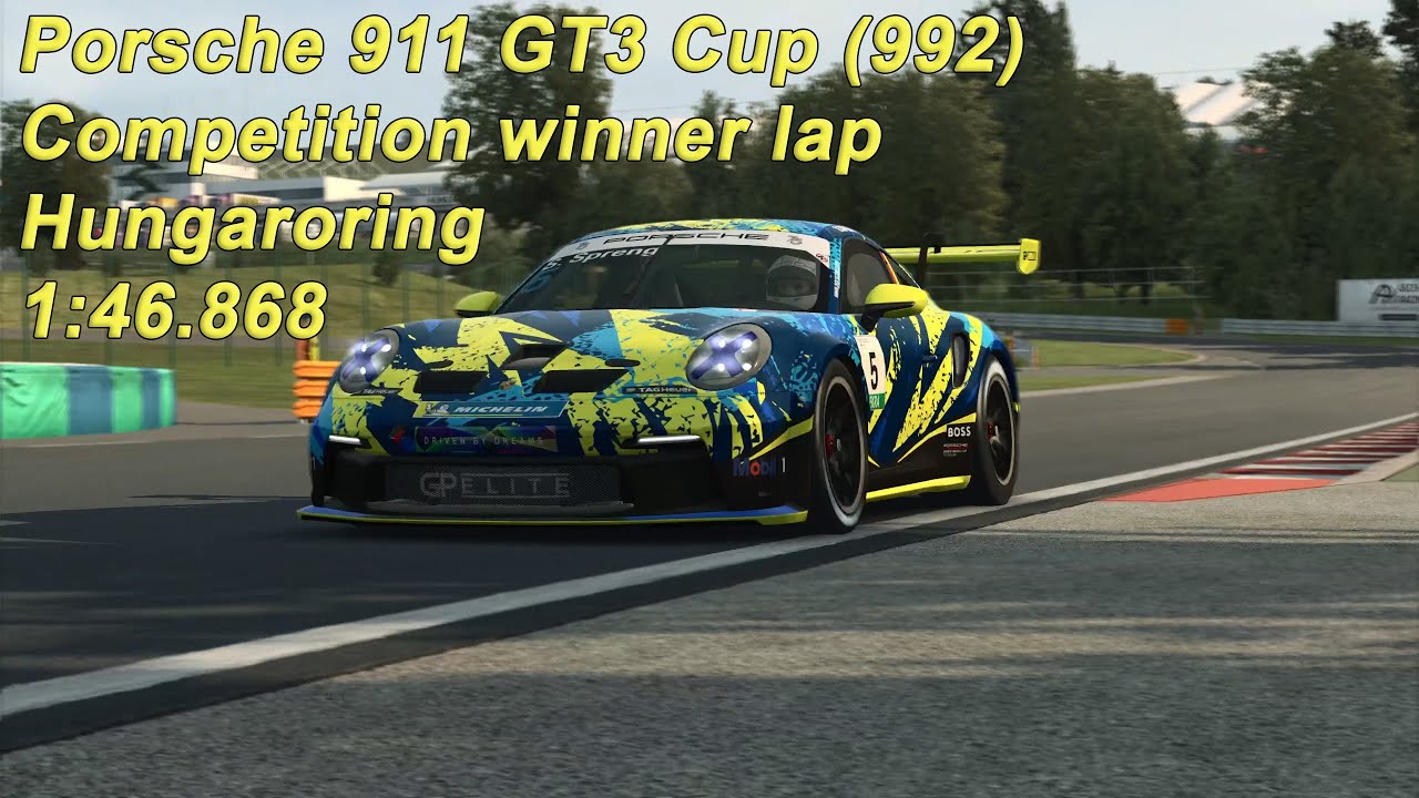 RaceRoom | Porsche 911 GT3 Cup (992) Competition at Hungaroring ...