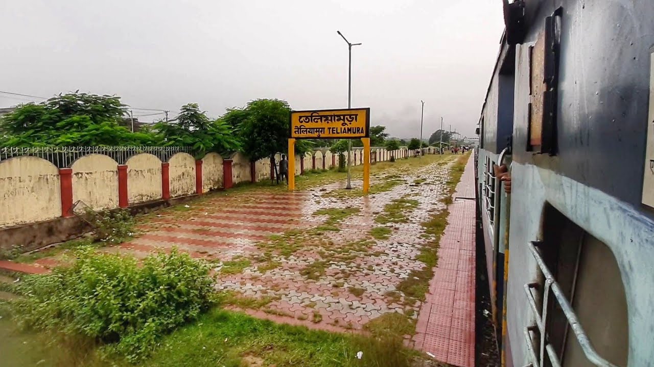 Arriving at Teliamura railway station, Tripura - YouTube