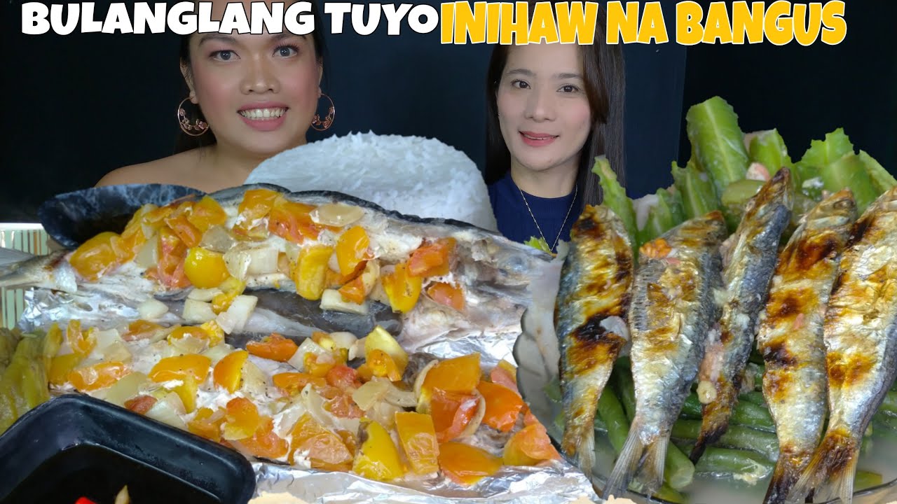 BULANGLANG TUYO AT INIHAW NA BANGUS MUKBANG | MULBANG PHILIPPINES ...