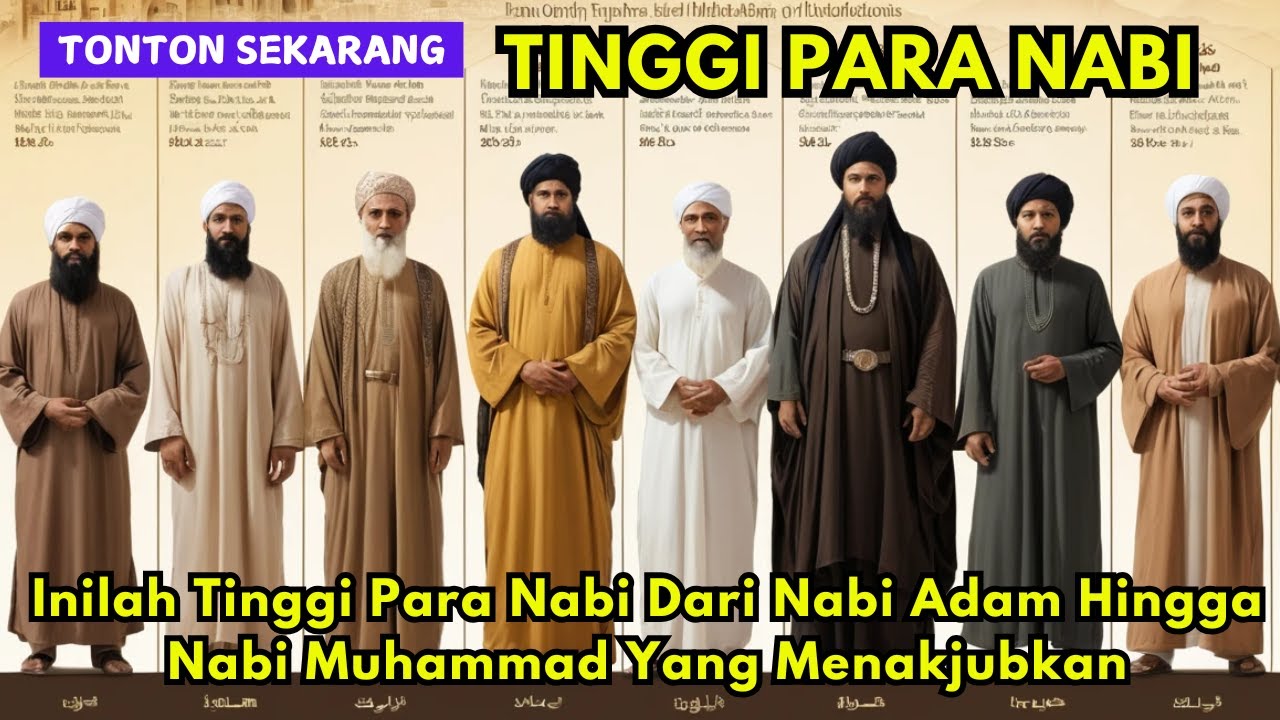 SETINGGI BUKIT⁉️ Inilah Tinggi Para Nabi Dari Nabi Adam Hingga Nabi ...