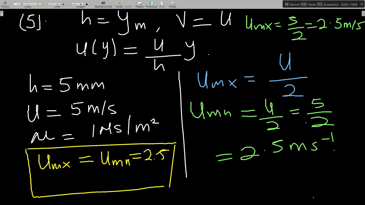 Fluid Dynamics Lesson 5 ( Couette flow solved example ) - YouTube