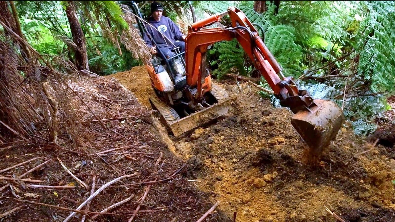 Making ATV / walking trails with a Yanmar mini Excavator - YouTube