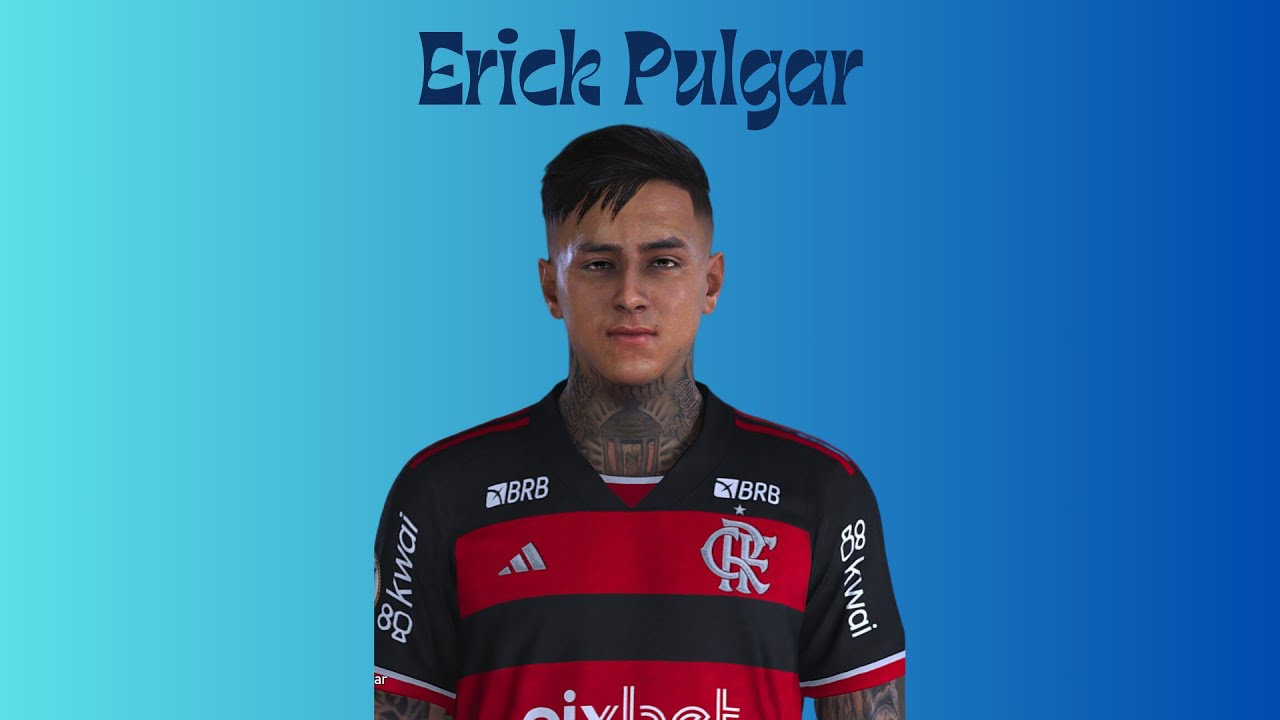 Face + Tatto Erick Pulgar Flamengo PES 21 - PC - YouTube
