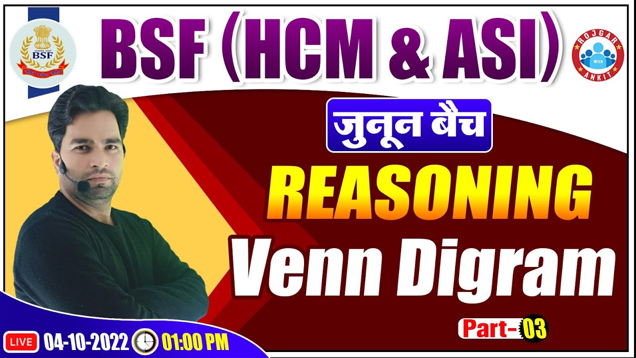 BSF Reasoning Class | Venn Diagram Reasoning Tricks | BSF HCM & ASI ...