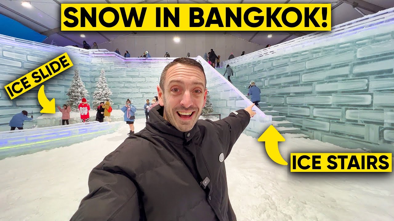 ESCAPE the Bangkok HEAT: Ice Magic Snow in Bangkok - YouTube