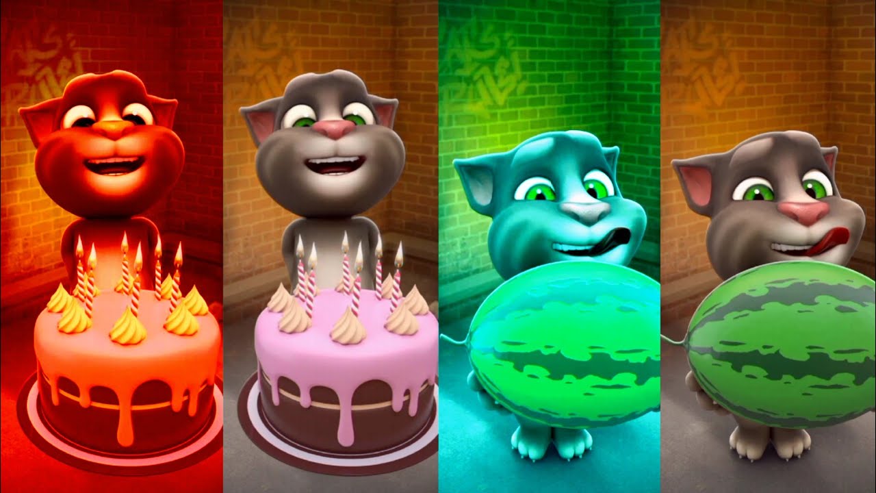 MY TALKING TOM - OUTFIT 7 Effects - Learning COLORS GAMEPLAY || Part ...