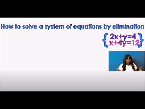 Solving Systems of Linear Equations by Elimination - YouTube