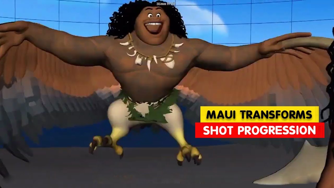 MOANA | Maui Transforms Shot Progression | Animation Breakdowns | 3D Animation Internships - YouTube
