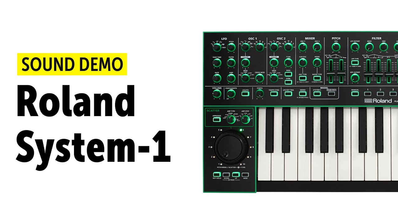 Roland System-1 SH-101 Plug-Out Sound Demo (no talking) - YouTube