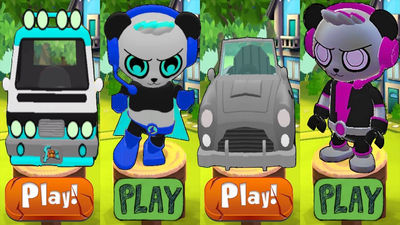 Tag with Blue Combo Panda vs Purple Spy Robo Combo with Spy Car vs ...