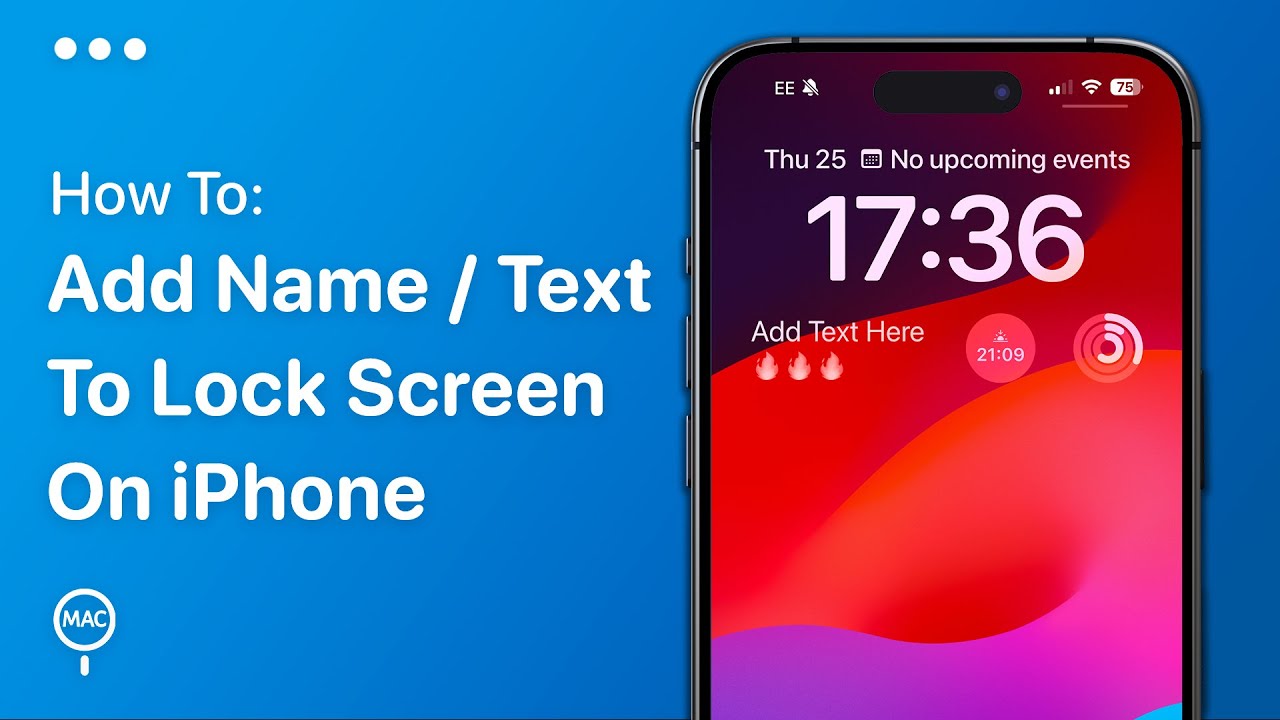 How To Add Your Name To iPhone Lock Screen - Easy Guide - YouTube